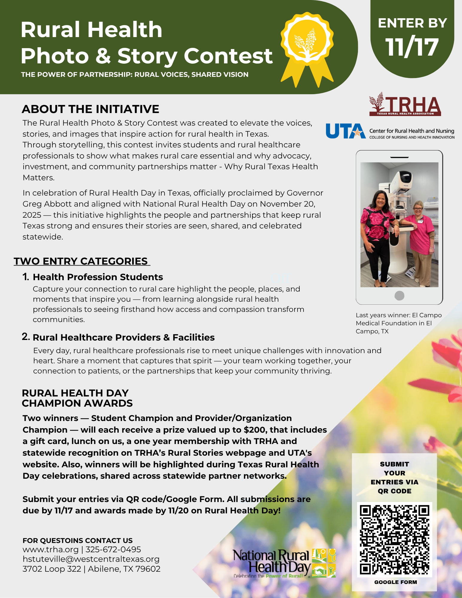 Rural Health Photo Contest - Texas Rural Health Association